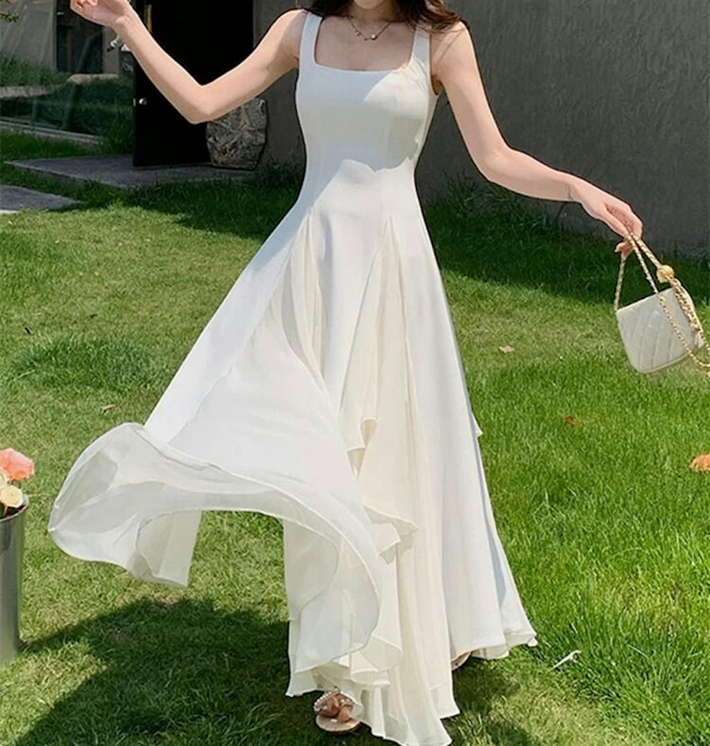 A Line Square Neck Prom Dress Elegant Evening Gown P1474 – PreppyDress