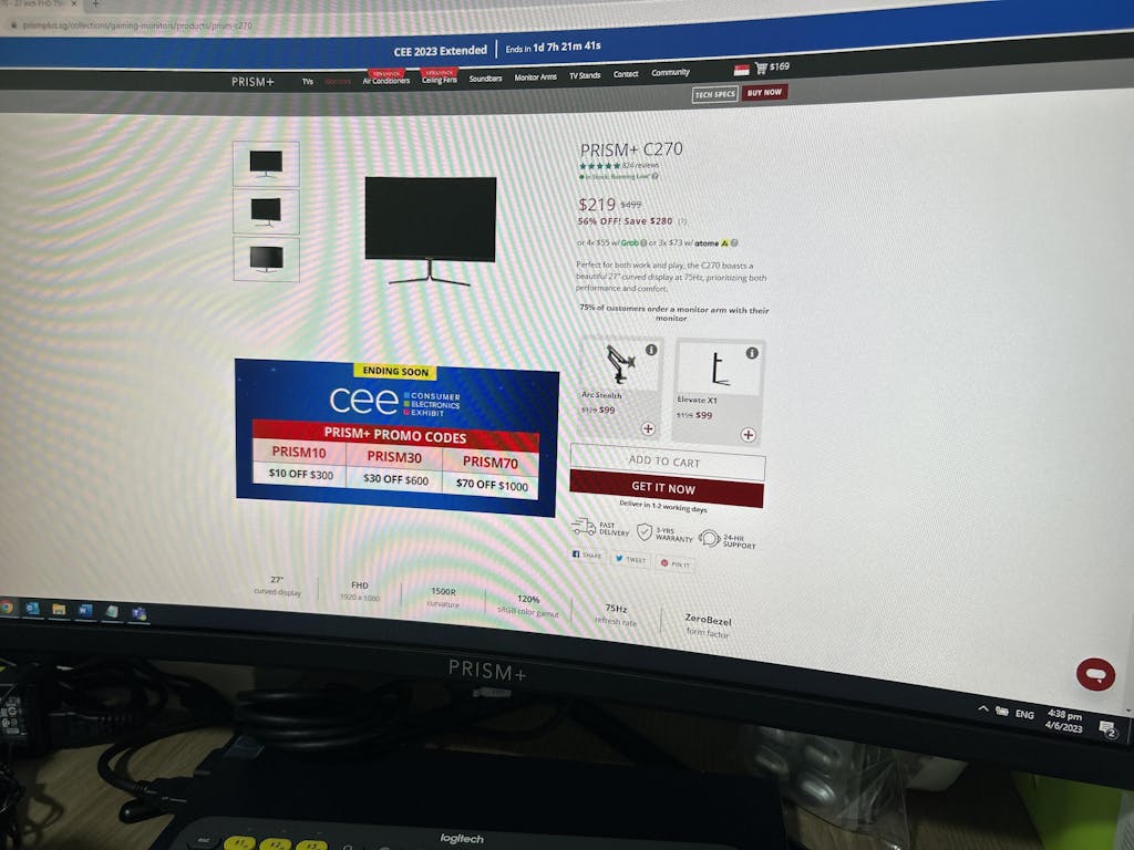 PRISM+ C270 - 27 inch FHD 75Hz Curved Monitor