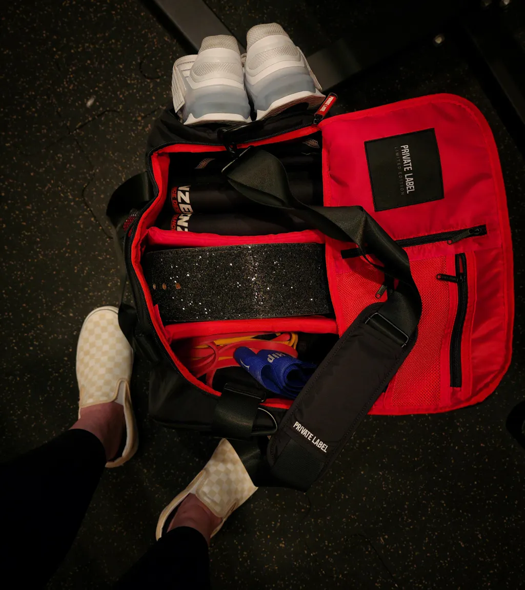 Black & Red Gym Bag | Sports & Training Bags | Private Label