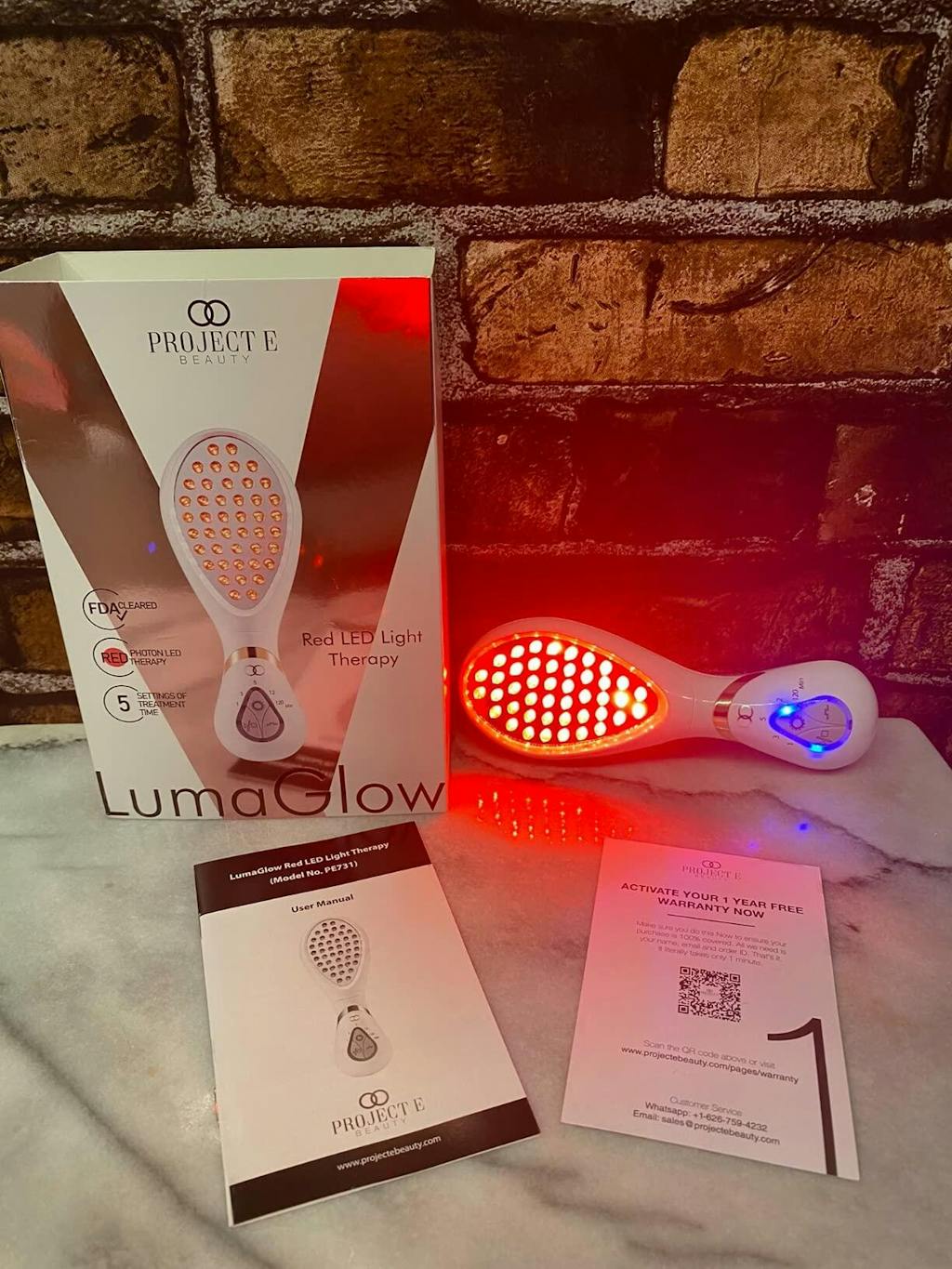 LumaGlow Red | Anti-Aging LED Light Therapy Wand