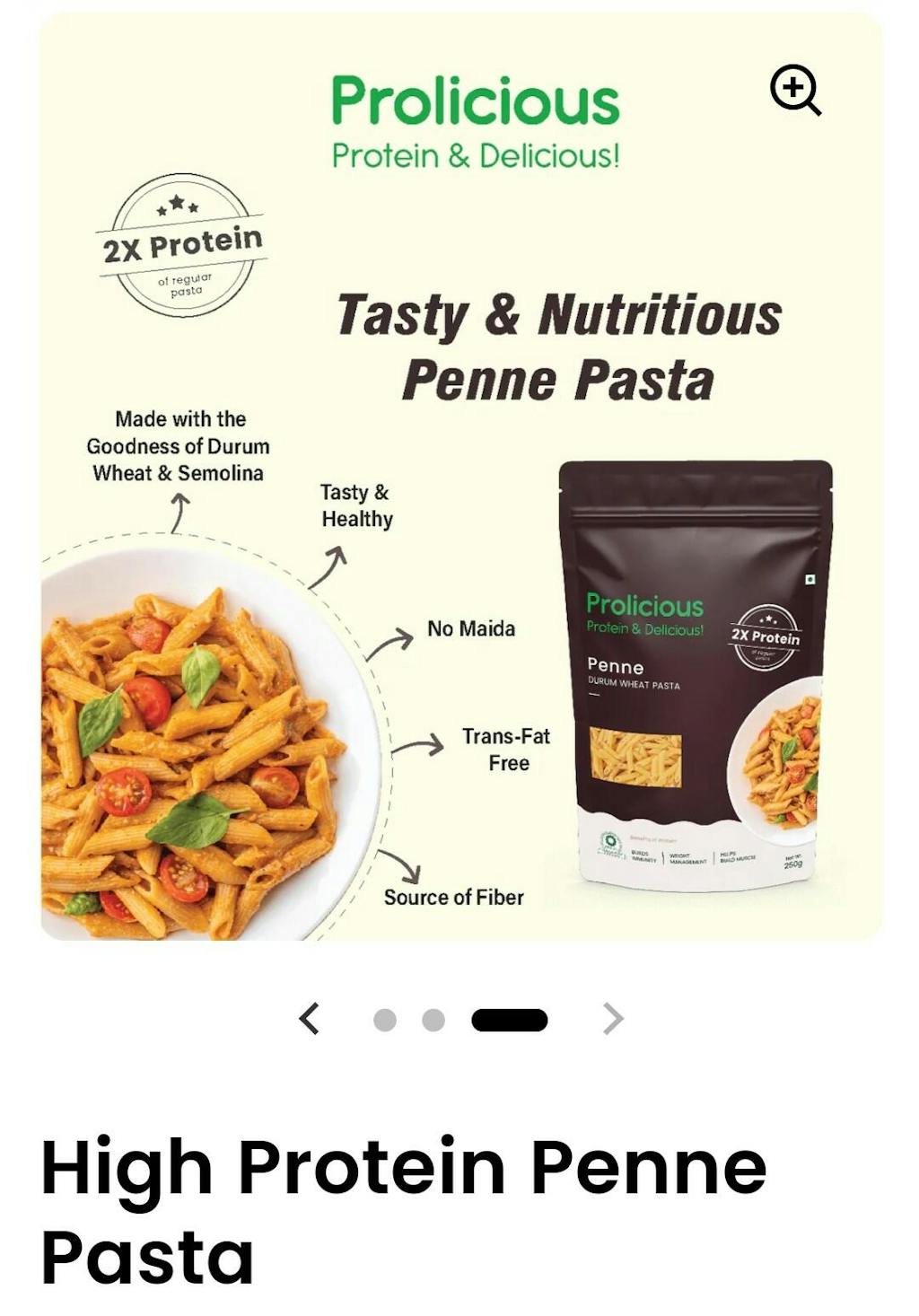 Buy High Protein Penne Pasta | Healthy Pasta - Prolicious