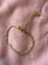 Rope Chain Anklet In Gold - PRYA UK