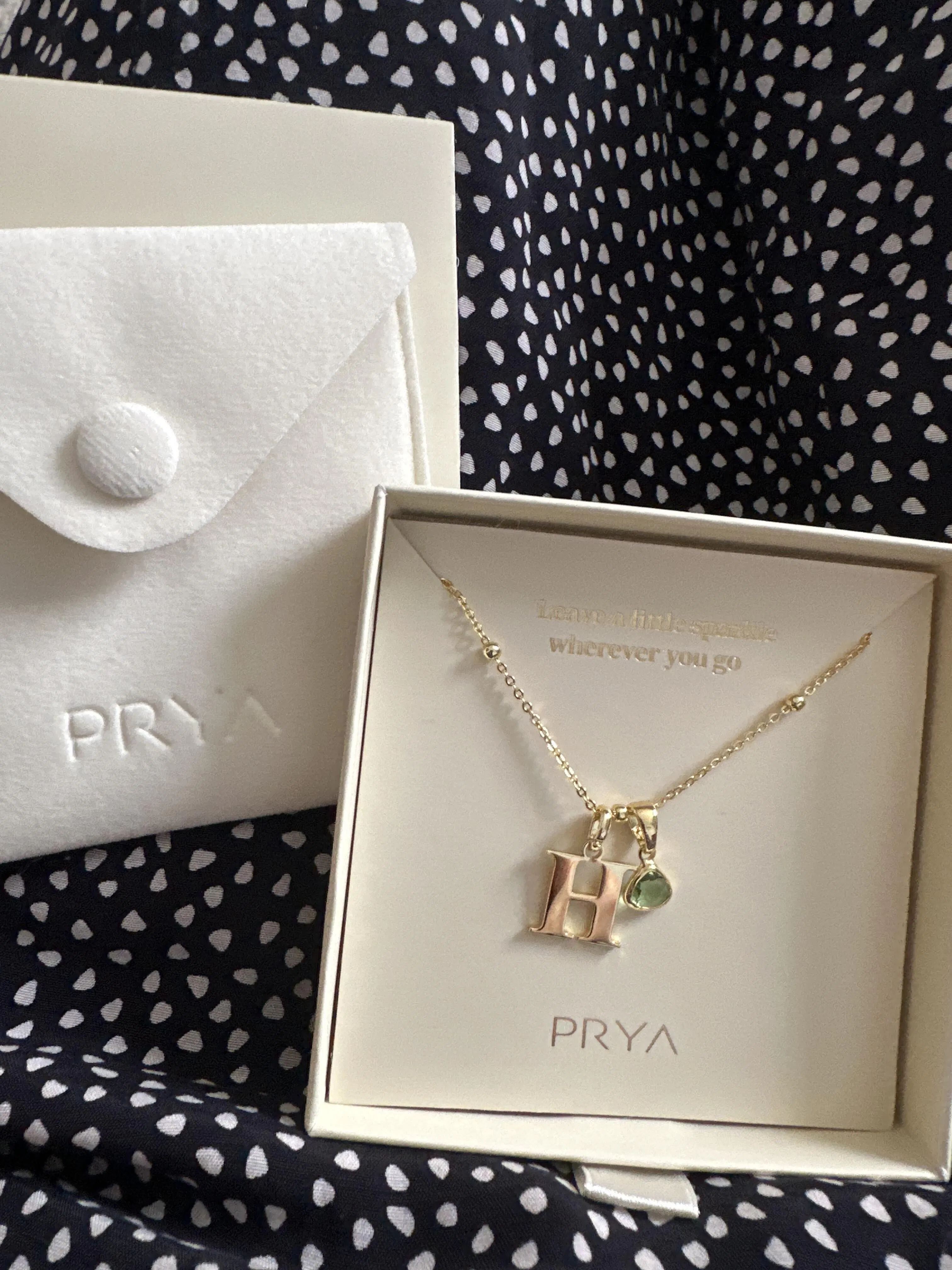 Personalised Initial & Birthstone Necklace | Gold or Silver | PRYA