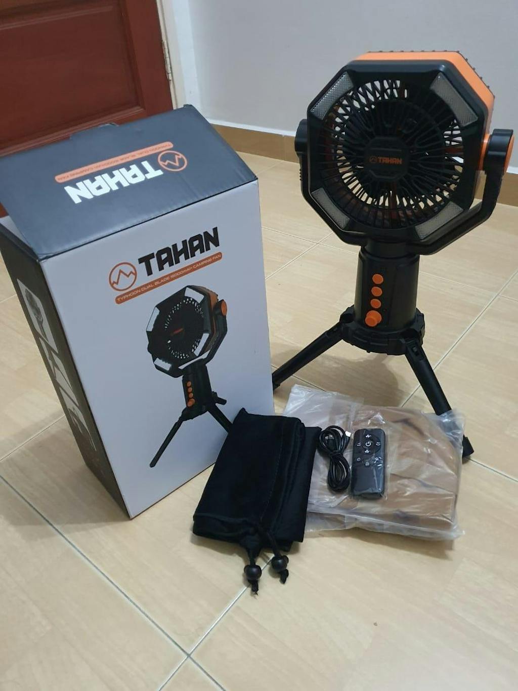 Best TAHAN Typhoon Dual Blade 14 Hours Battery Camping Fan | PTT Outdoor