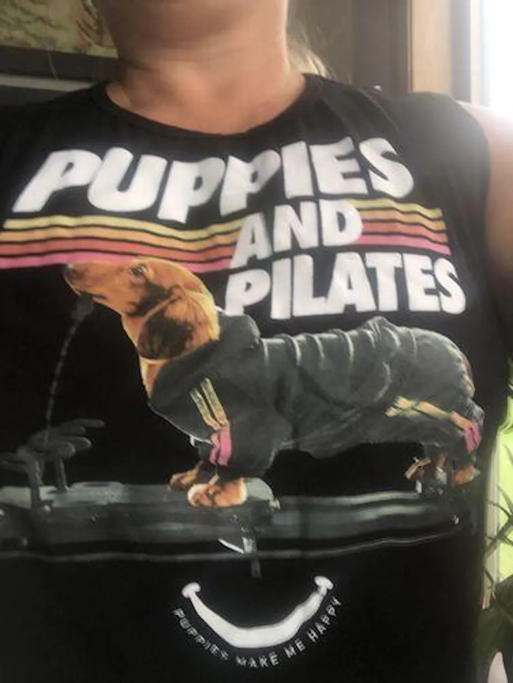 Puppies & Pilates Crop Top | Present for Dog Moms & Yoga Lovers