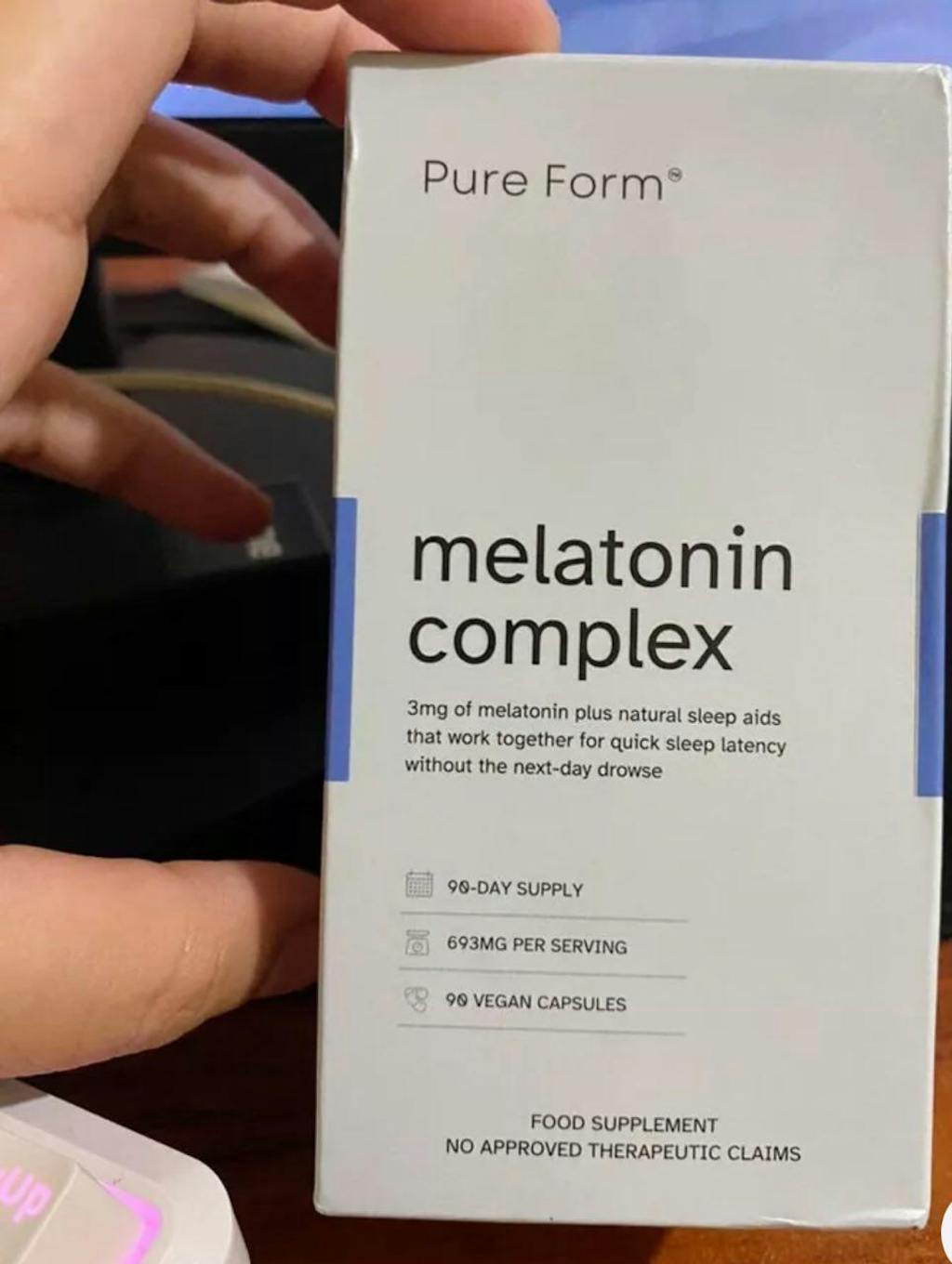 Pure Form Melatonin Complex | 3mg Melatonin + 690mg Natural Sleep Aids