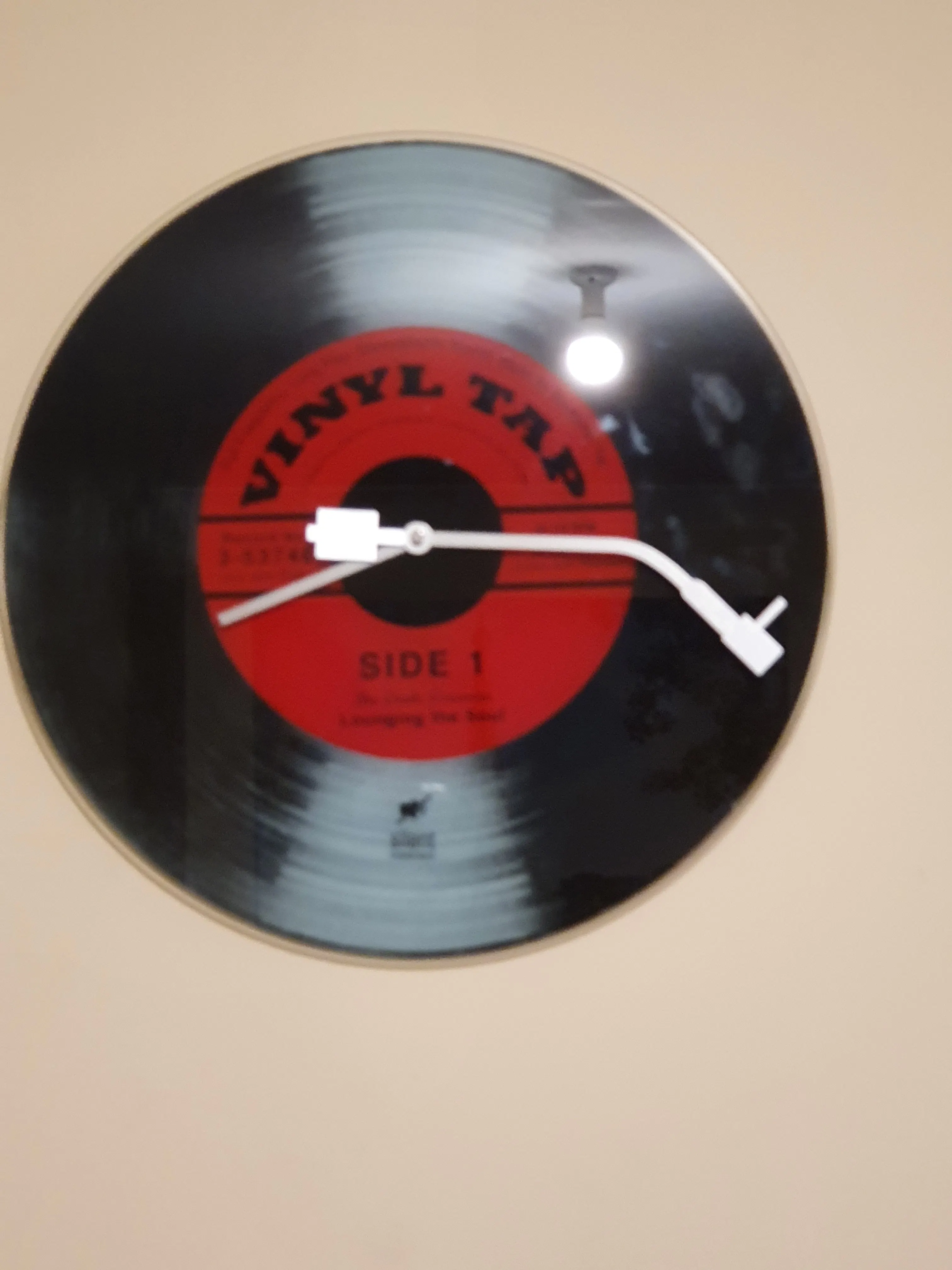 Buy Vinyl Tap Wall Clock Black Online | Purely Wall Clocks