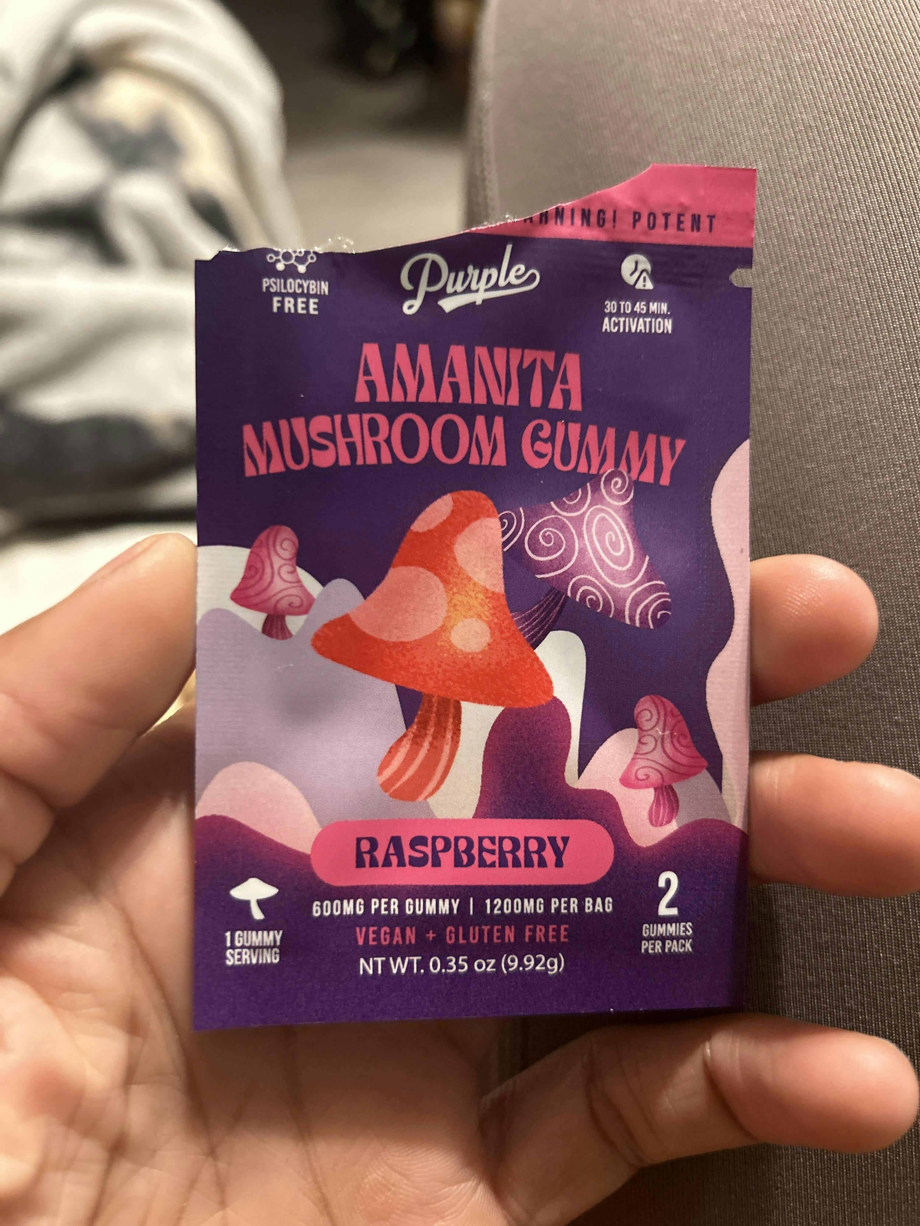 Purple Mushroom Enhanced Microdose Gummies | Raspberry – Purple Organics