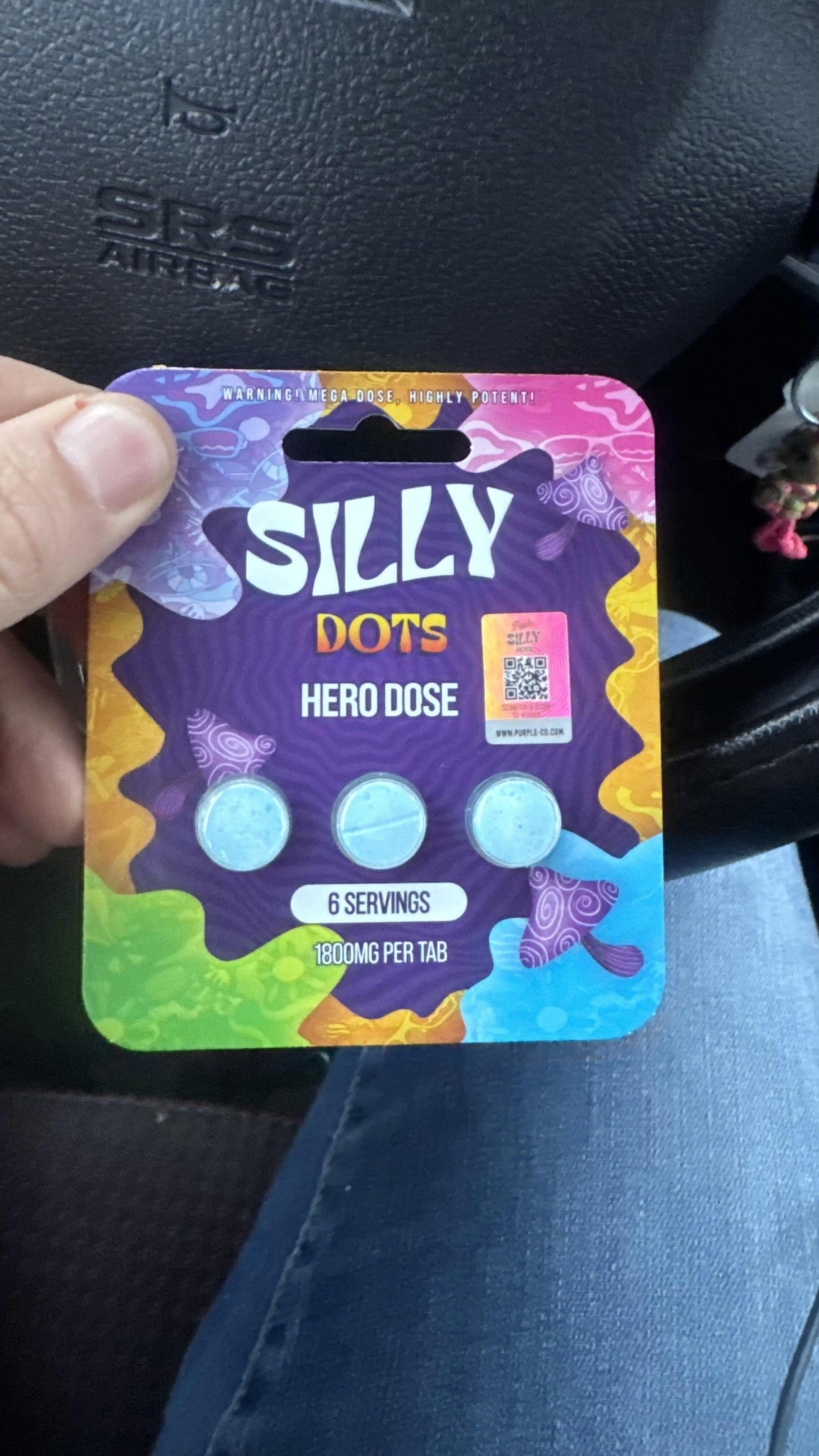 Silly Dots Hero Dose 1800mg Tabs | 3 Tabs – Purple Organics