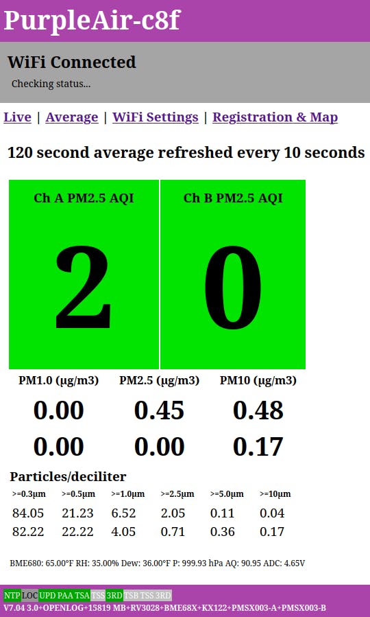 Zen - Air Quality Monitor | AQI PM2.5 Indoor/Outdoor Sensor – PurpleAir