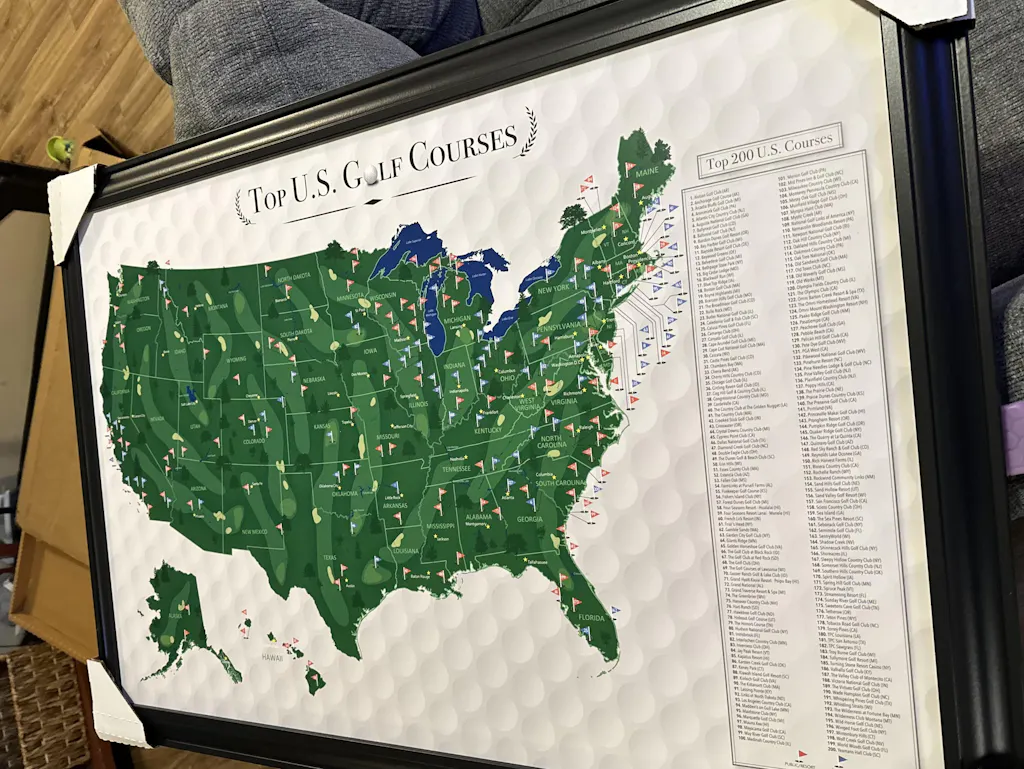 Map of Top Golf Courses in the U.S. | Golf Course Tracker Map – Push ...