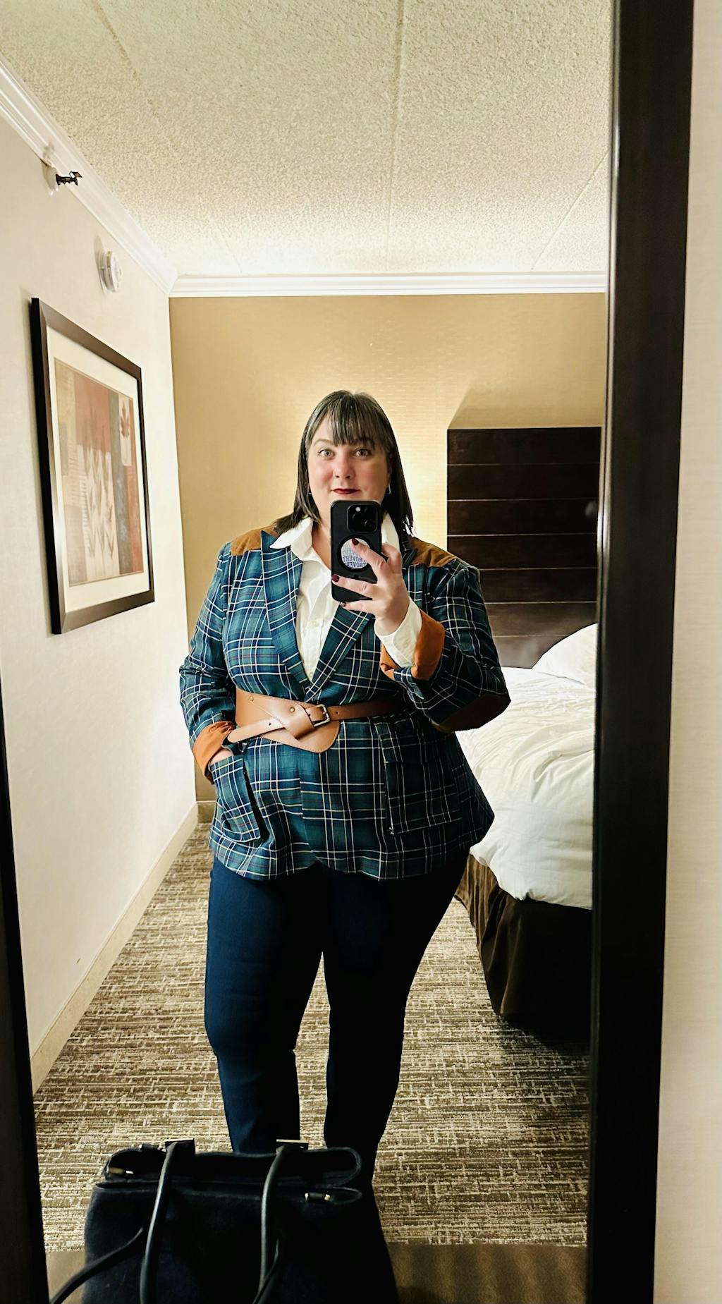 The "Old Girl" Green Plaid Equestrian Women's Blazer Suit Jacket – PWR WMN