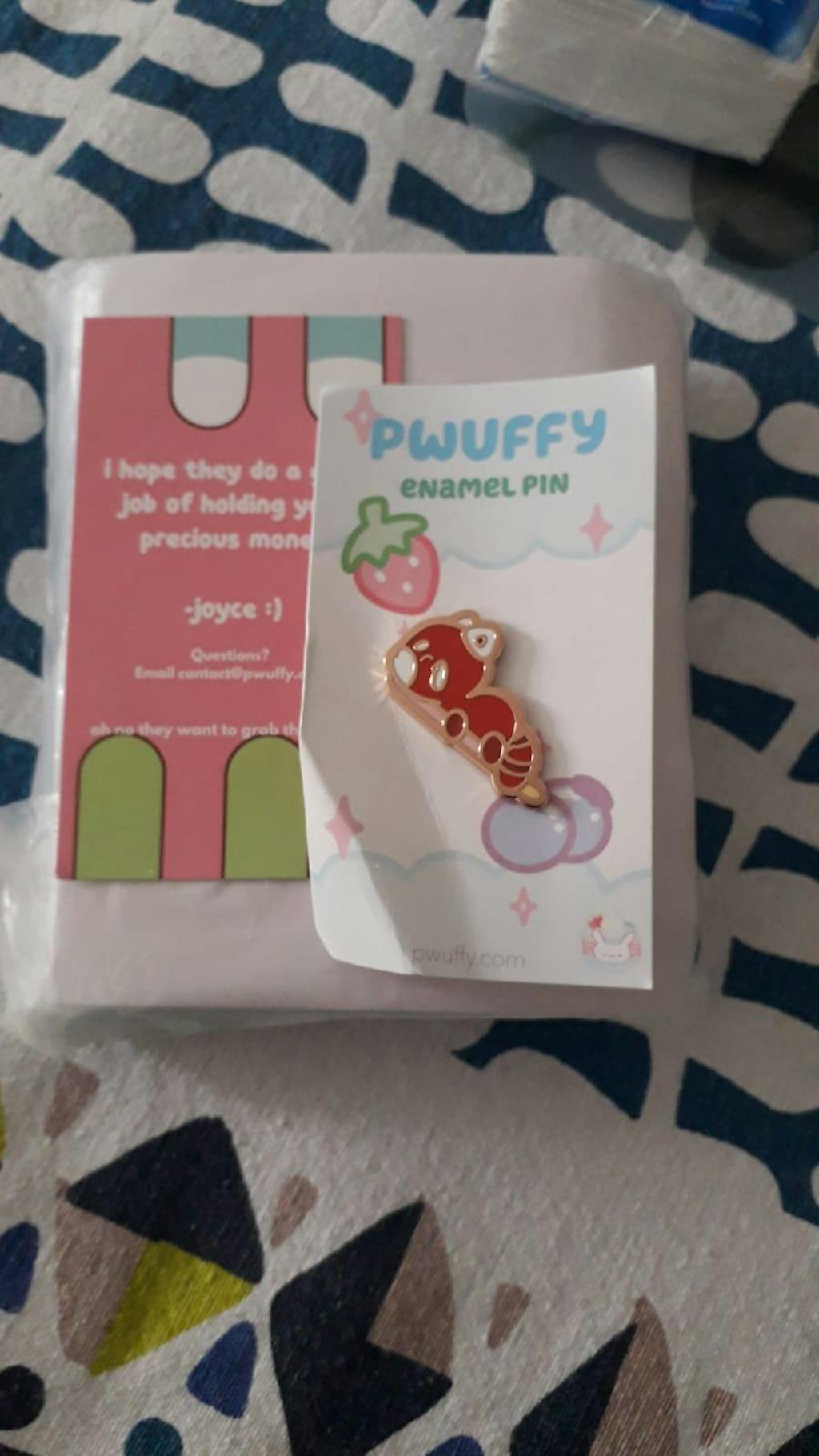 Red Panda Strawberry Pocky Enamel Pin – Pwuffy