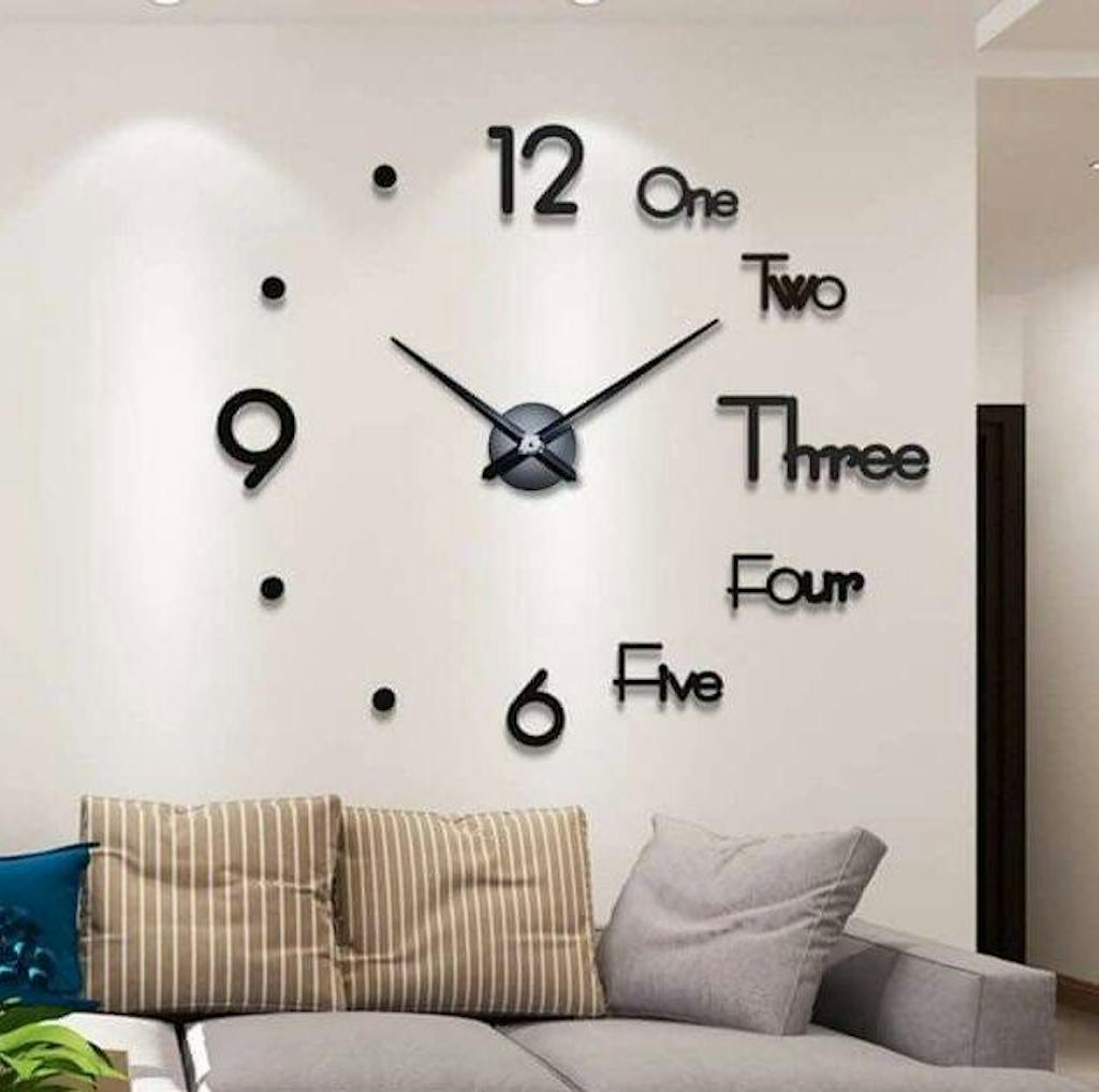 LARGE SIZE WOODEN DIY CLOCK WITH 12 INCHES NEEDLES – Pyari Walls