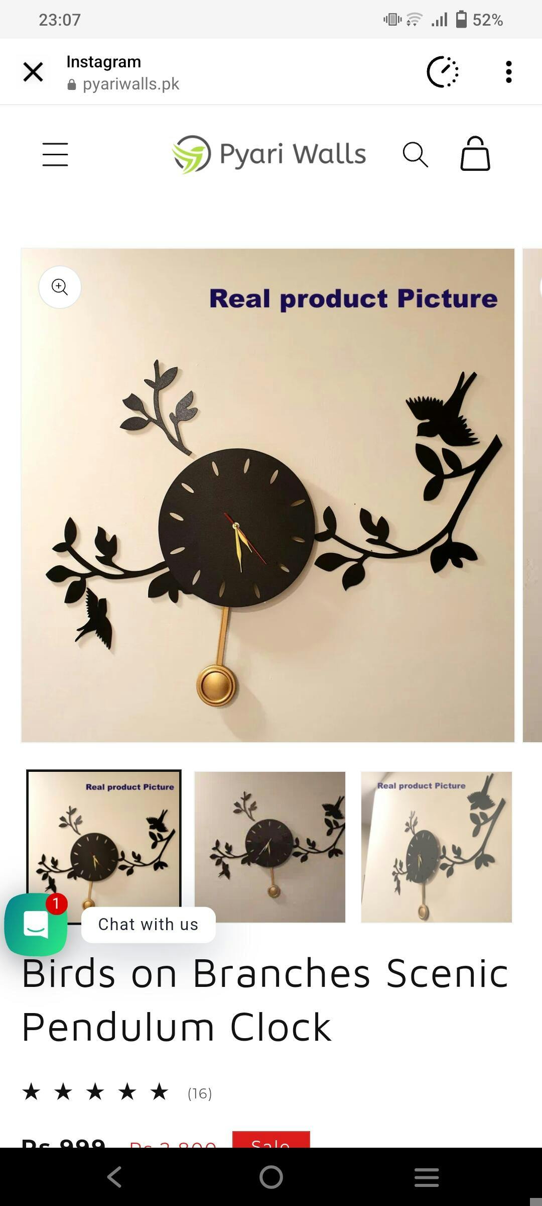 Birds on Branches Scenic Pendulum Clock – Pyari Walls