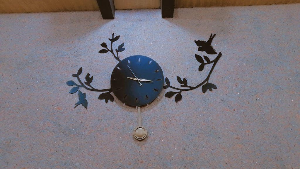 Birds on Branches Scenic Pendulum Clock – Pyari Walls