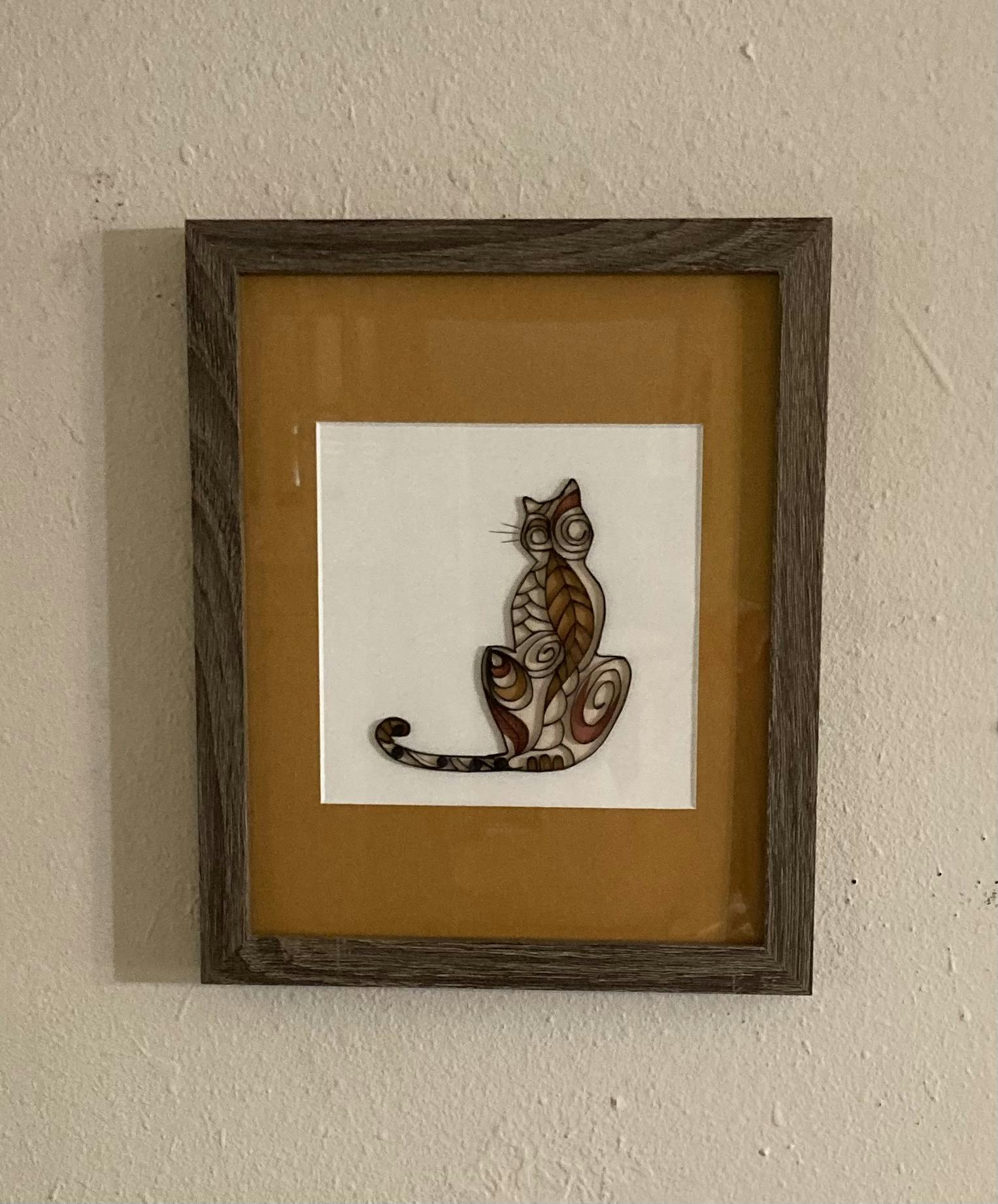 Handcrafted Cat Silhouette Greeting Card | Quilling Card¨