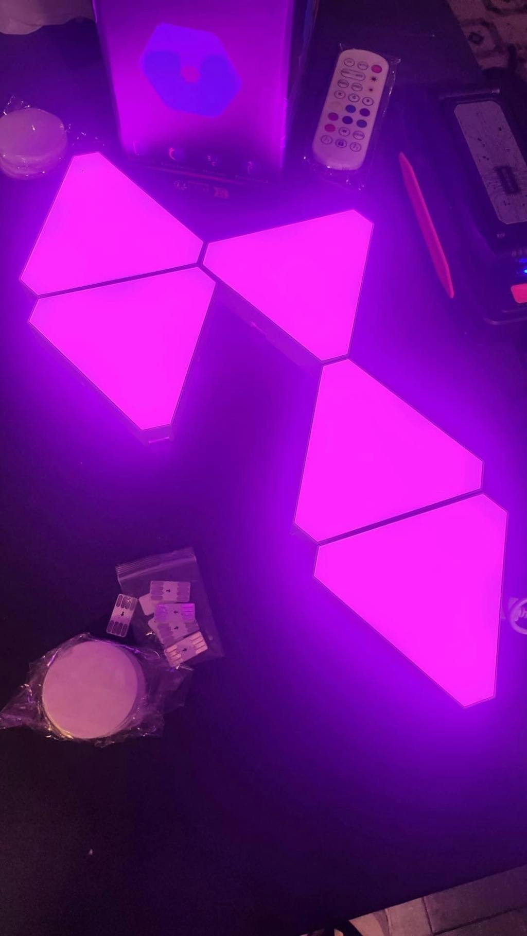 Triangle LED Light Panels, RGBIC Gaming Lights for Gaming Setup, Music