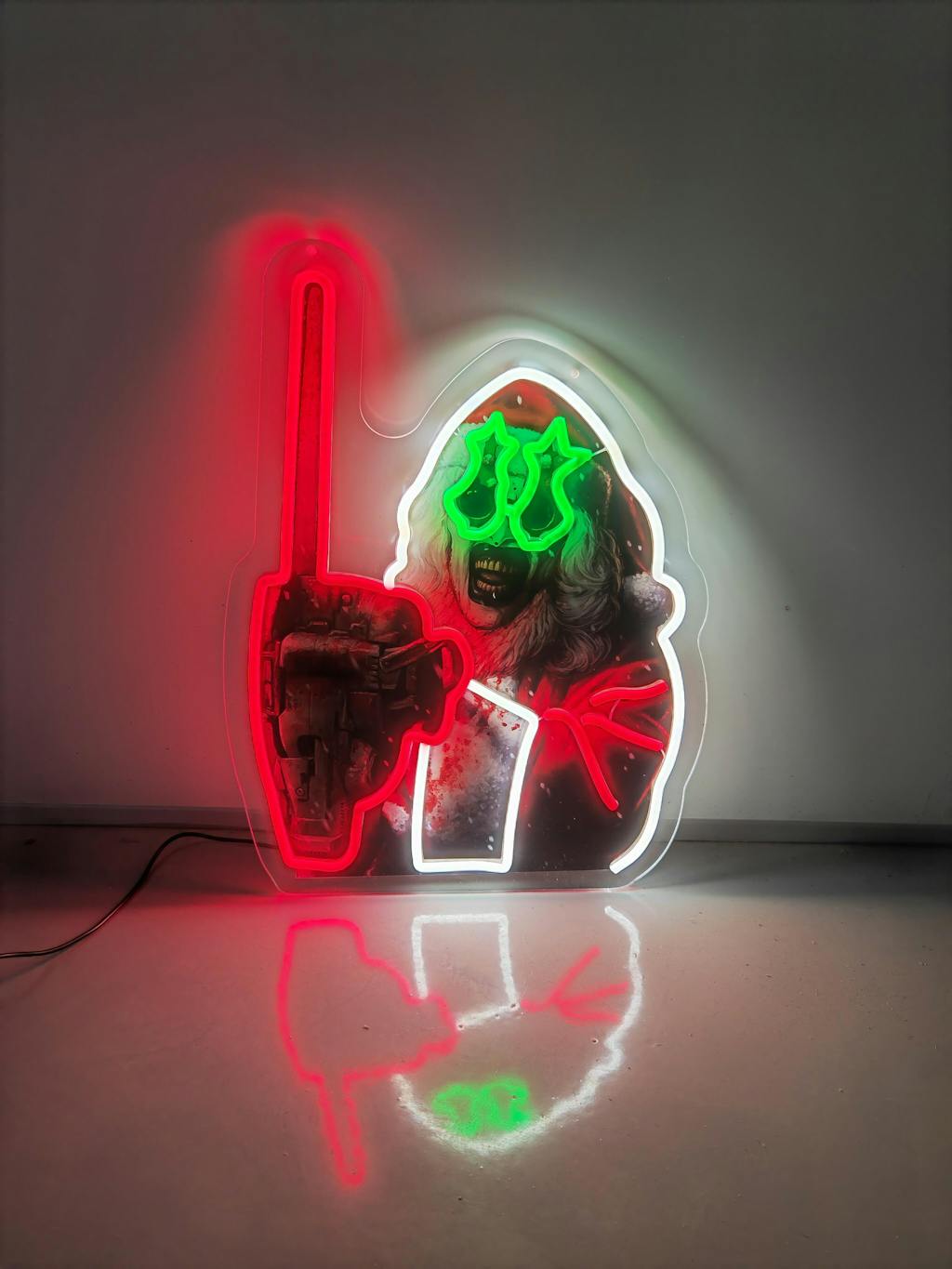 Terrifier 3 Neon Sign – Art the Clown LED Light for Horror Fans