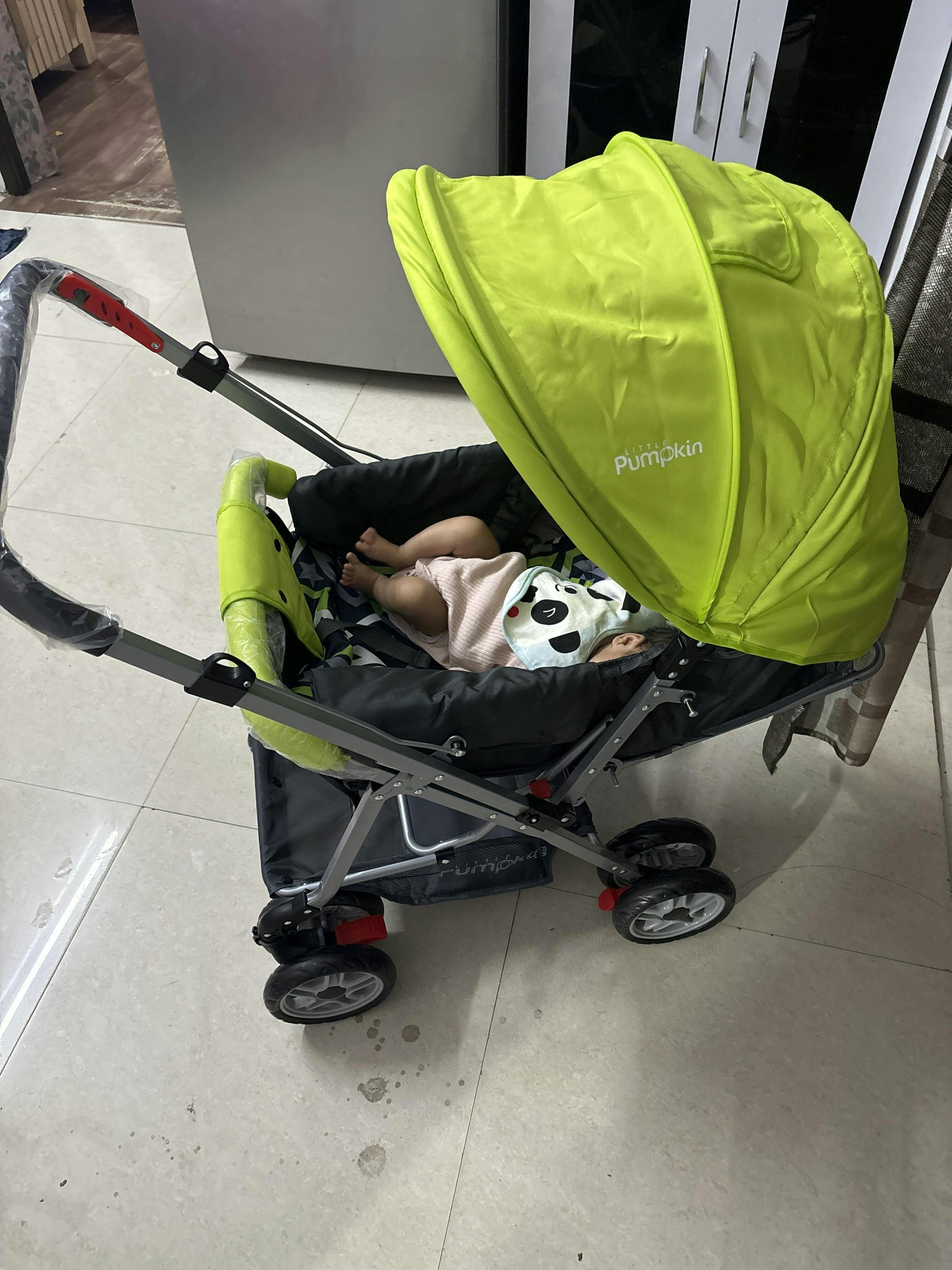 Kiddie Kingdom Stroller - 3 Position Recline, Easy Fold, Reversible Ha