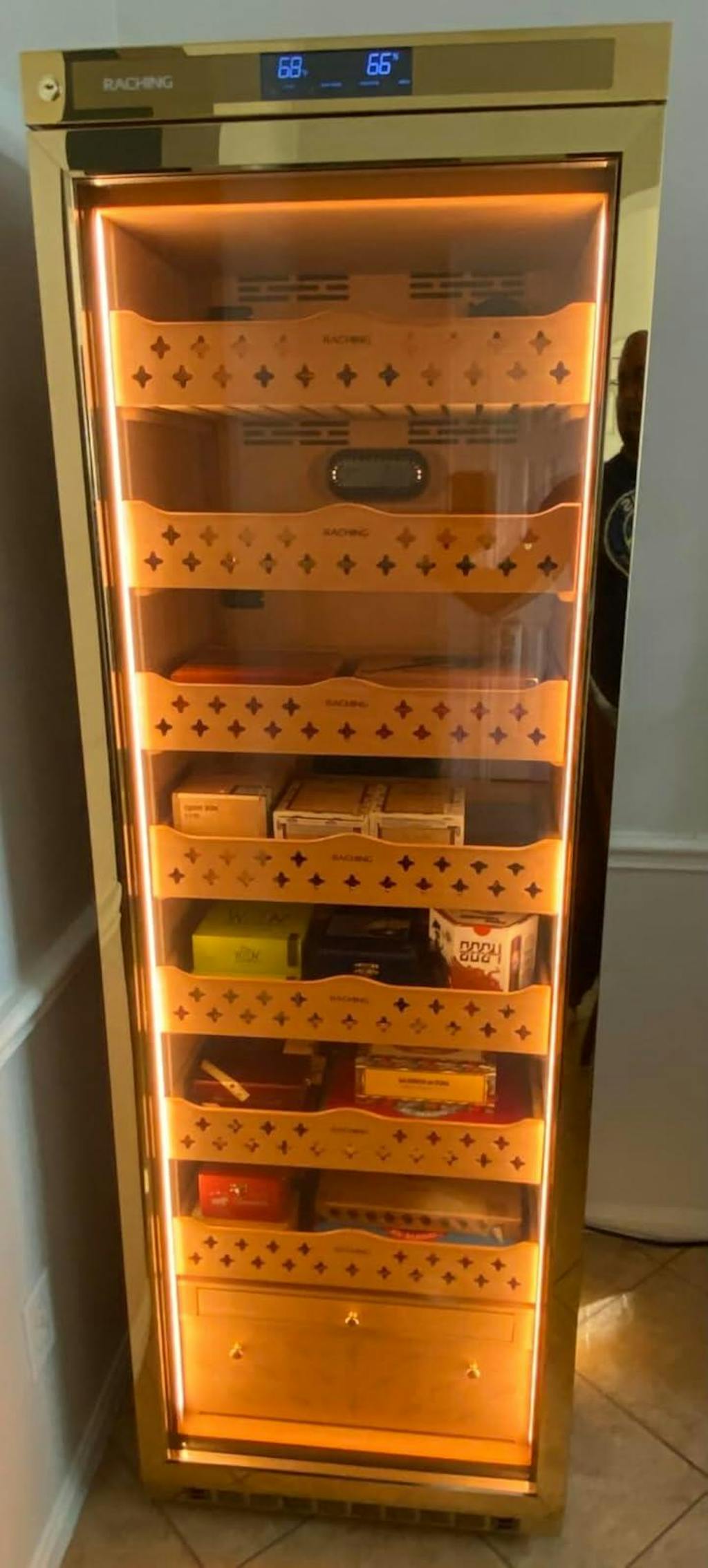 Raching MON3800 Climate Control Humidor Cabinet with Ammonia Removal ...