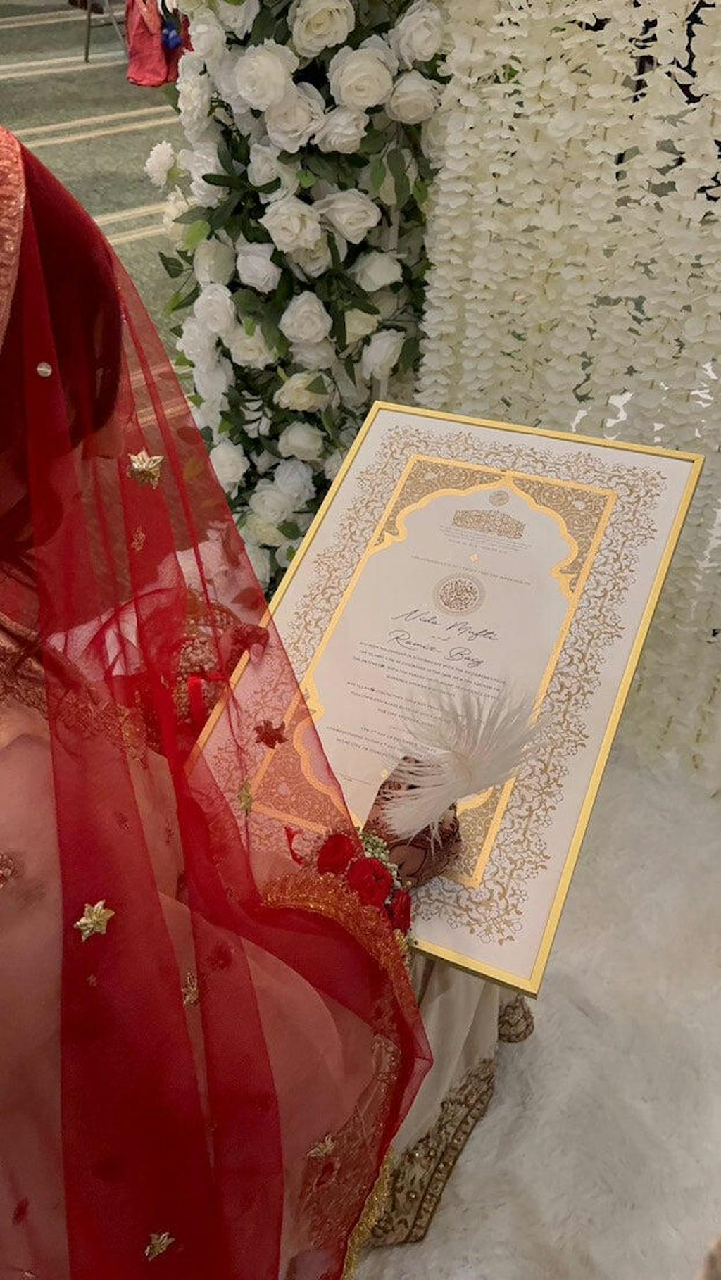 Seafoam Nikkah Certificate | Decorated Muslim Marriage Contract ...