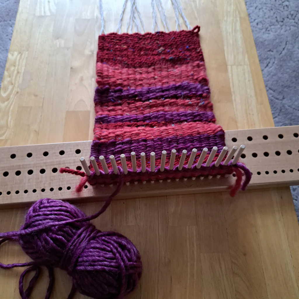Large Adjustable Peg Loom - 3 Rows of Holes - 90cm Length