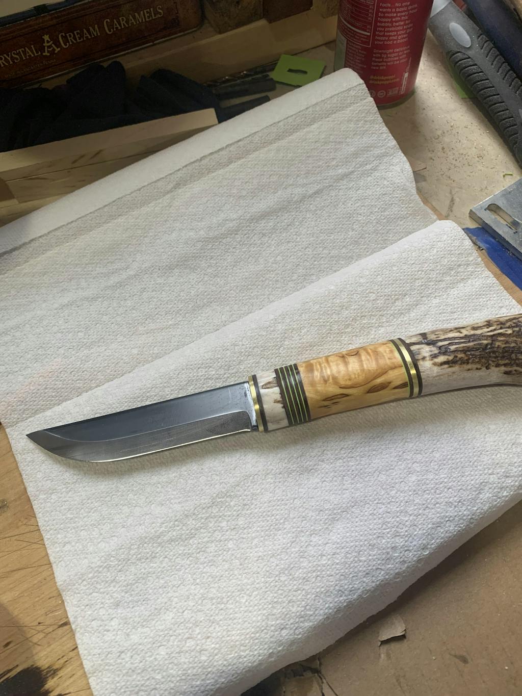 Lauri Little Leuku 120 Carbon Steel Blade with Ricasso