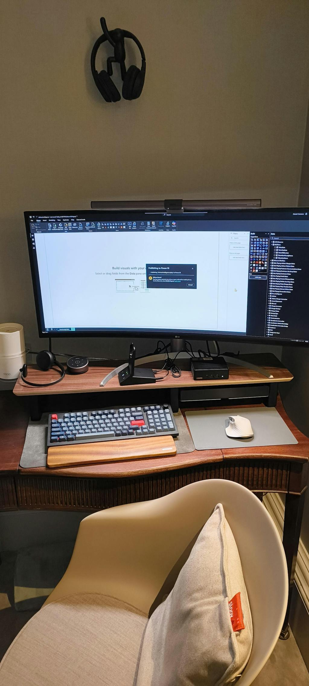 Desk Shelf for Monitor Stand in Black Wood Grovemade Alternative