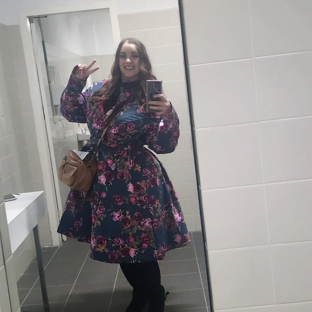 Fitted and Flared Coat with Pleated Back in Blue and Pink – RainSisters
