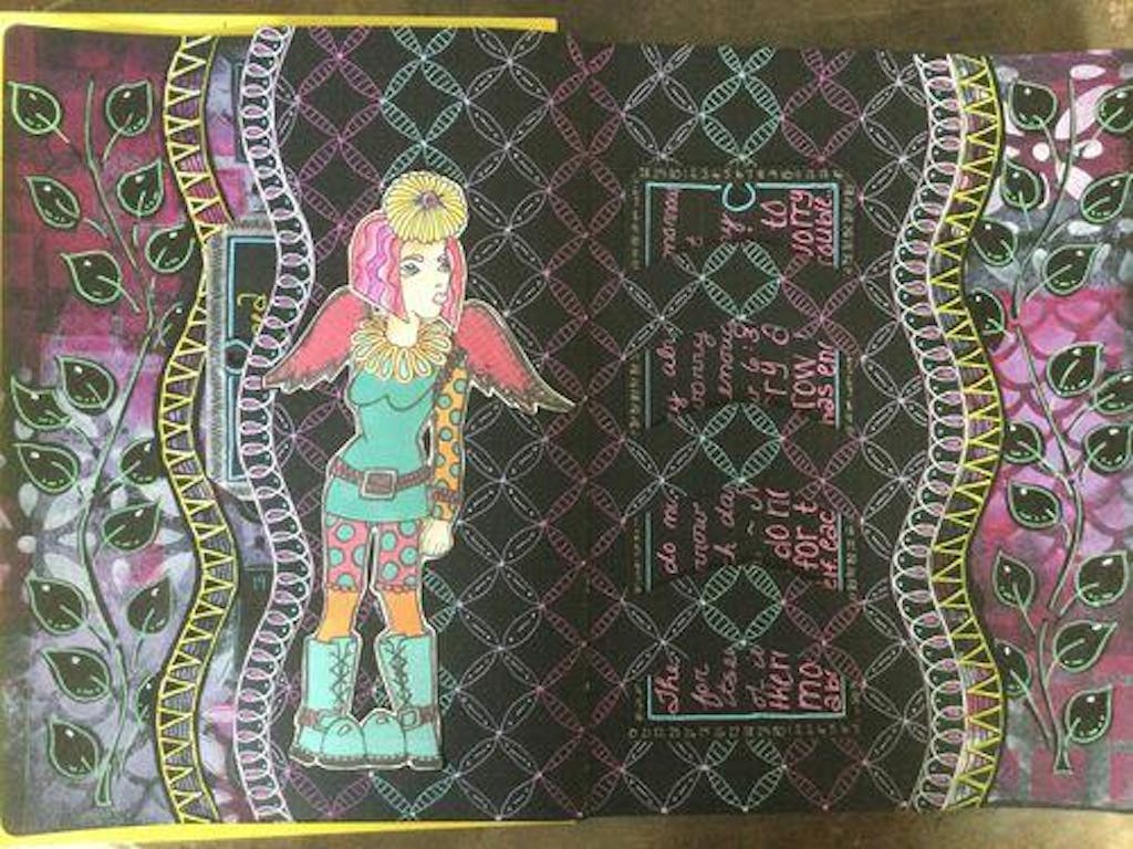 Dylusions Black Dot Grid Journal Large