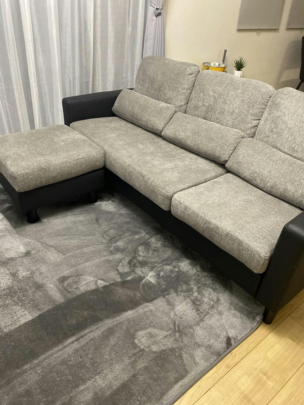 3人掛け＋オットマン カウチソファセット 『ESTERD エスタード』/ ファブリック×合皮のモダンで洗練されたデザイン – RASIK（ラシク）