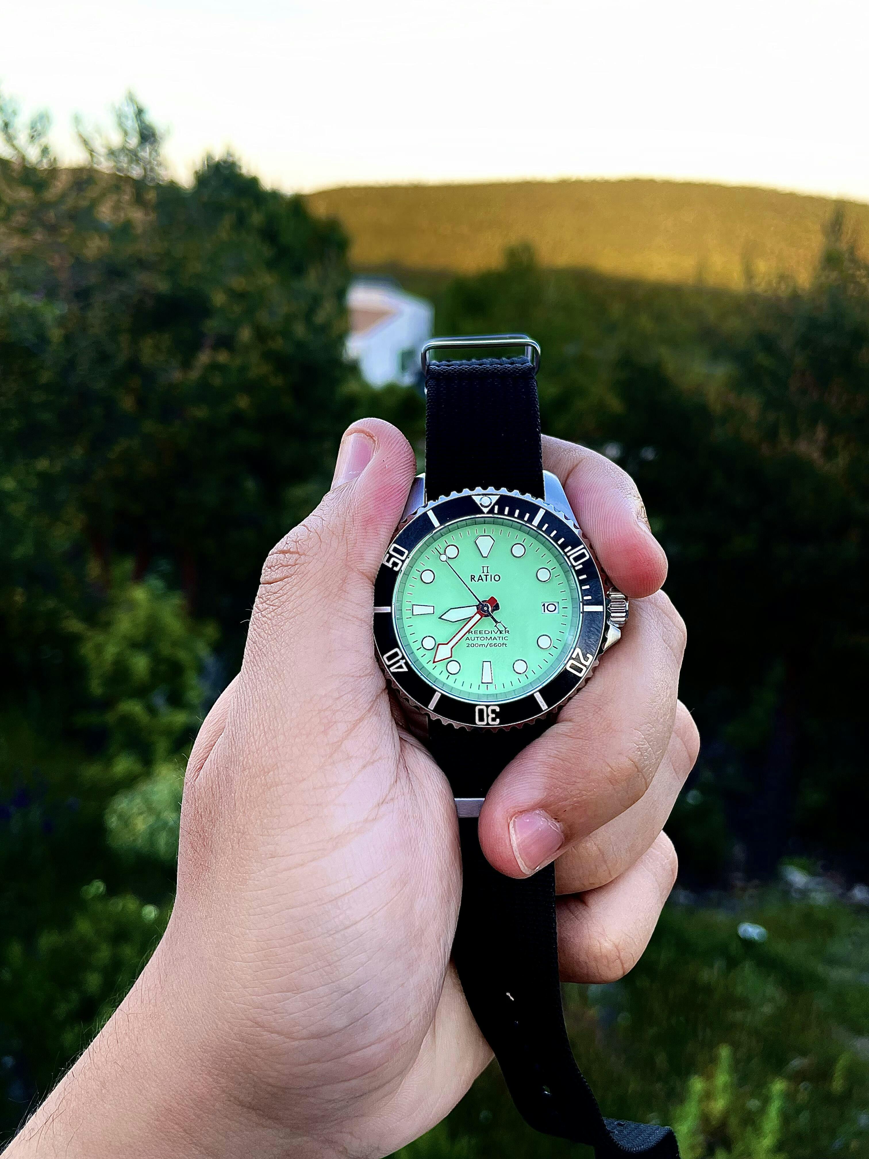 Ratio FreeDiver Stainless Steel Green Dial Automatic RTF049 200M ...