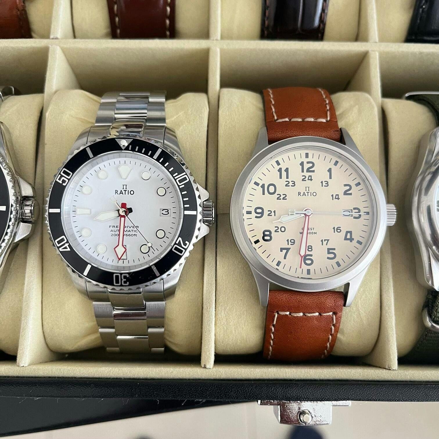 Ratio Quest Men's Field Watch Canvas Strap Quartz RTQ019 100M Watch