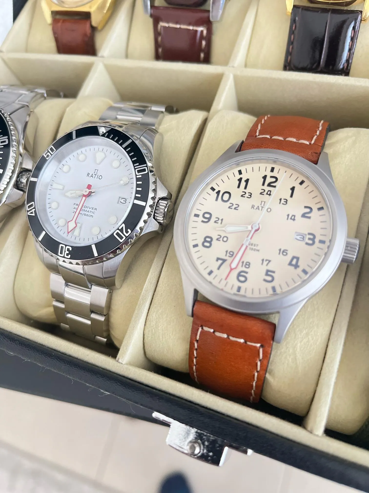 Ratio Quest Men's Field Watch Canvas Strap Quartz RTQ019 100M Watch ...