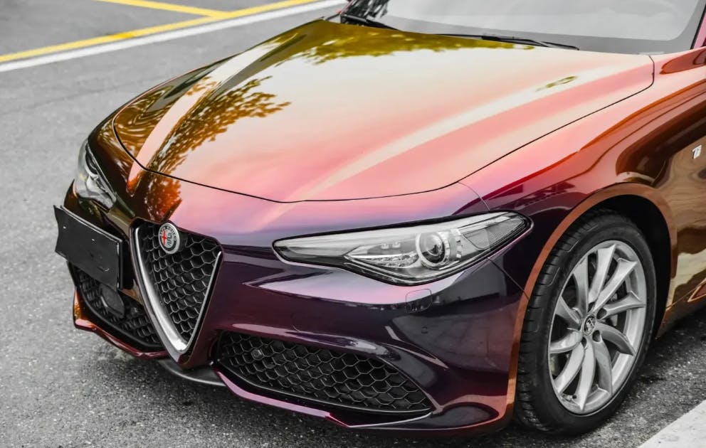 Color Shift Rainbow Drift Black Red Vinyl Car Wrap – RAXTiFY