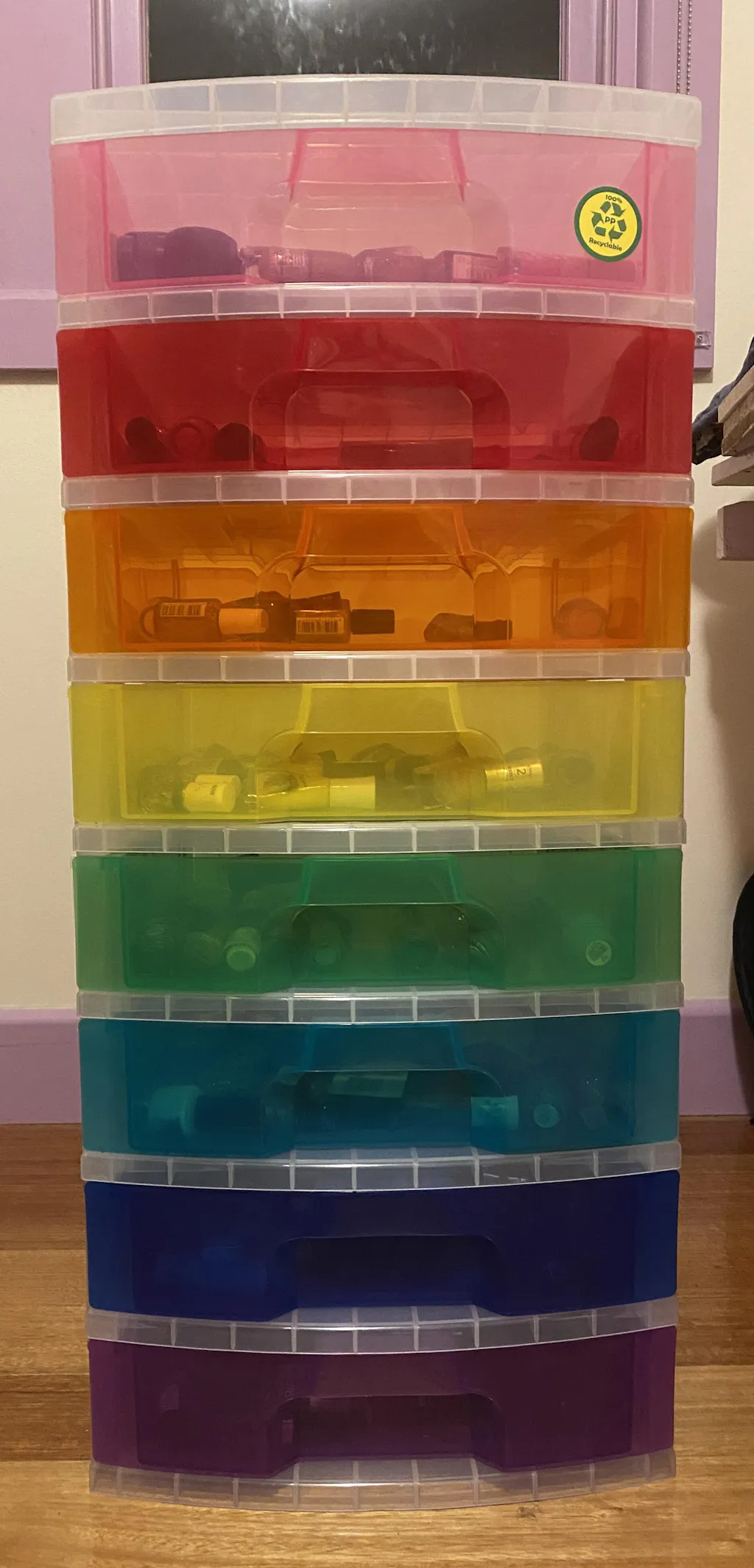 Scrapbook Drawers Tower with 8x9.5 Litre Assorted Coloured Drawers by ...