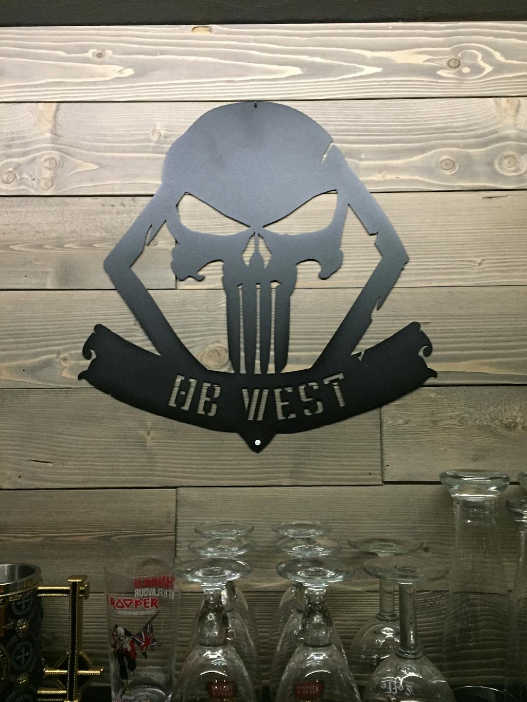 Distressed Skull Monogram Sign: Gifts for the Toughest People You Know ...