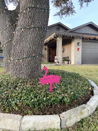 Add Some Pink Flair To Your Yard With A Flamingo Monogram Yard Sign ...