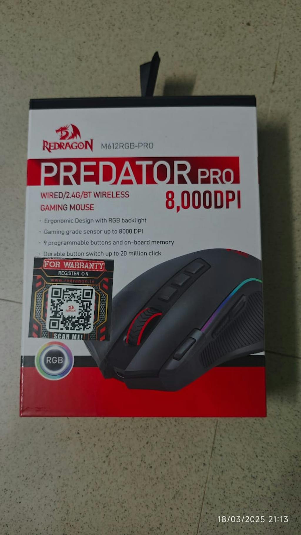 Predator Pro M612 PRO RGB Wireless Mouse