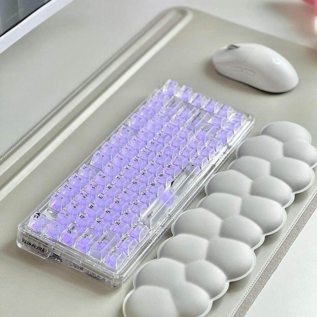 Redragon ELF PRO K649 Wireless Hot-Swappable Transparent Keyboard ...