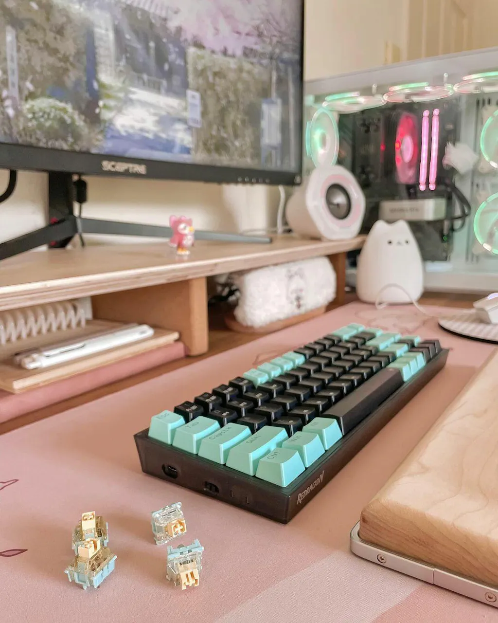 Redragon K631 Compact Wireless Green Mechanical Gaming Keyboard ...
