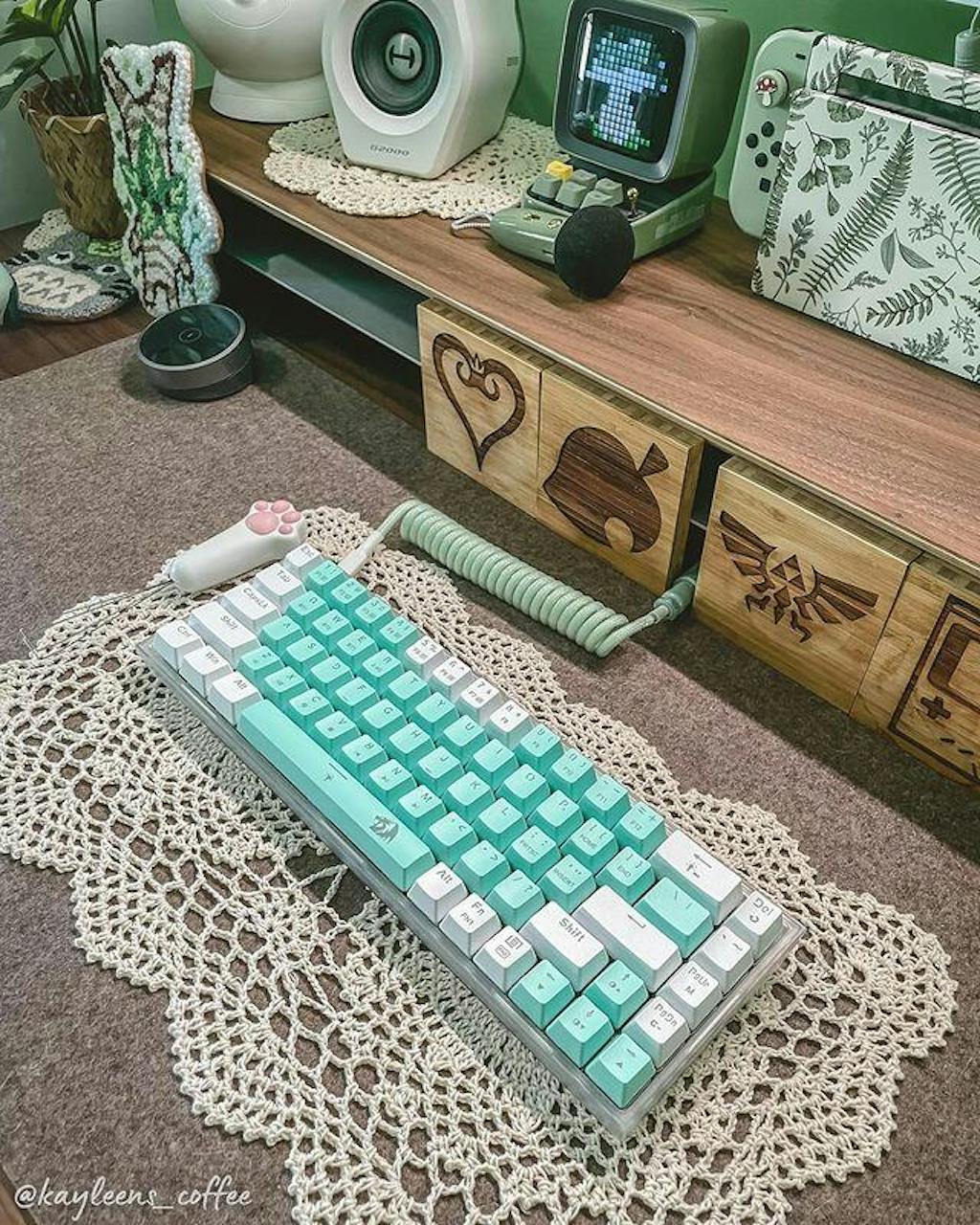 Redragon CASTOR K631 PRO 65% Mint & White Wireless Aesthetic Keyboard ...