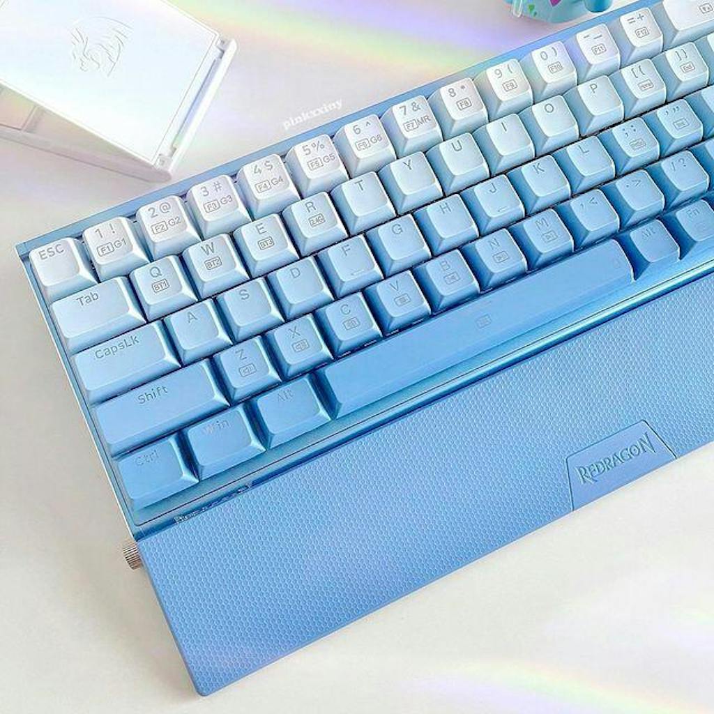 Redragon K641 SHACO PRO 65% Aluminum Mechanical Keyboard, Blue & Grey ...