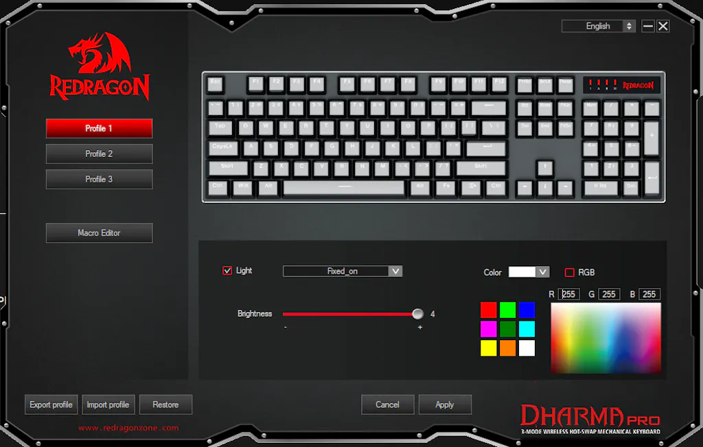 Redragon K556 PRO Upgraded Wireless Aluminum RGB Gaming Keyboard ...