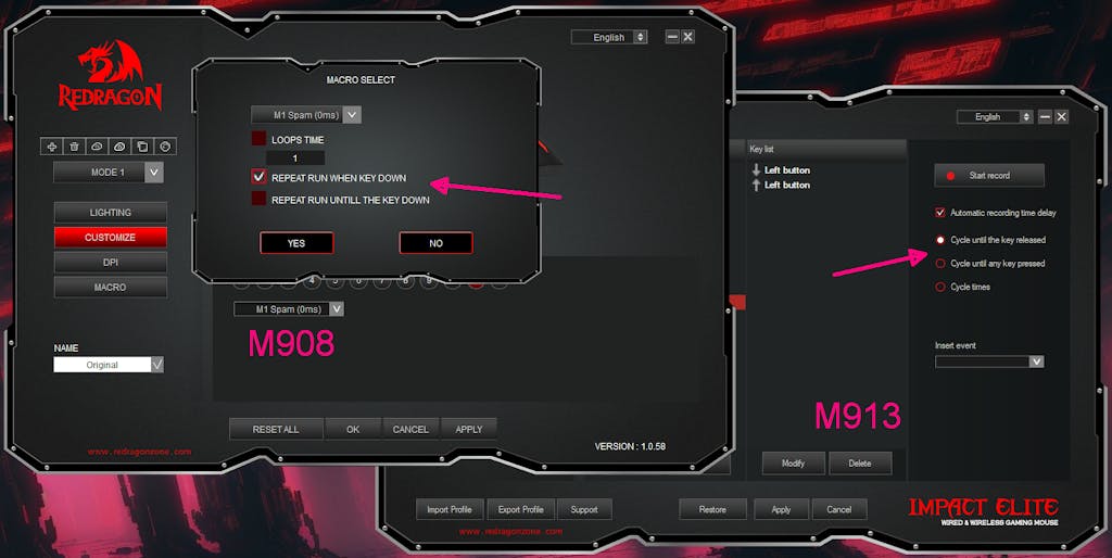 Redragon RGB Wireless Gaming Mouse Impact Elite M913 | 20 Programmable ...