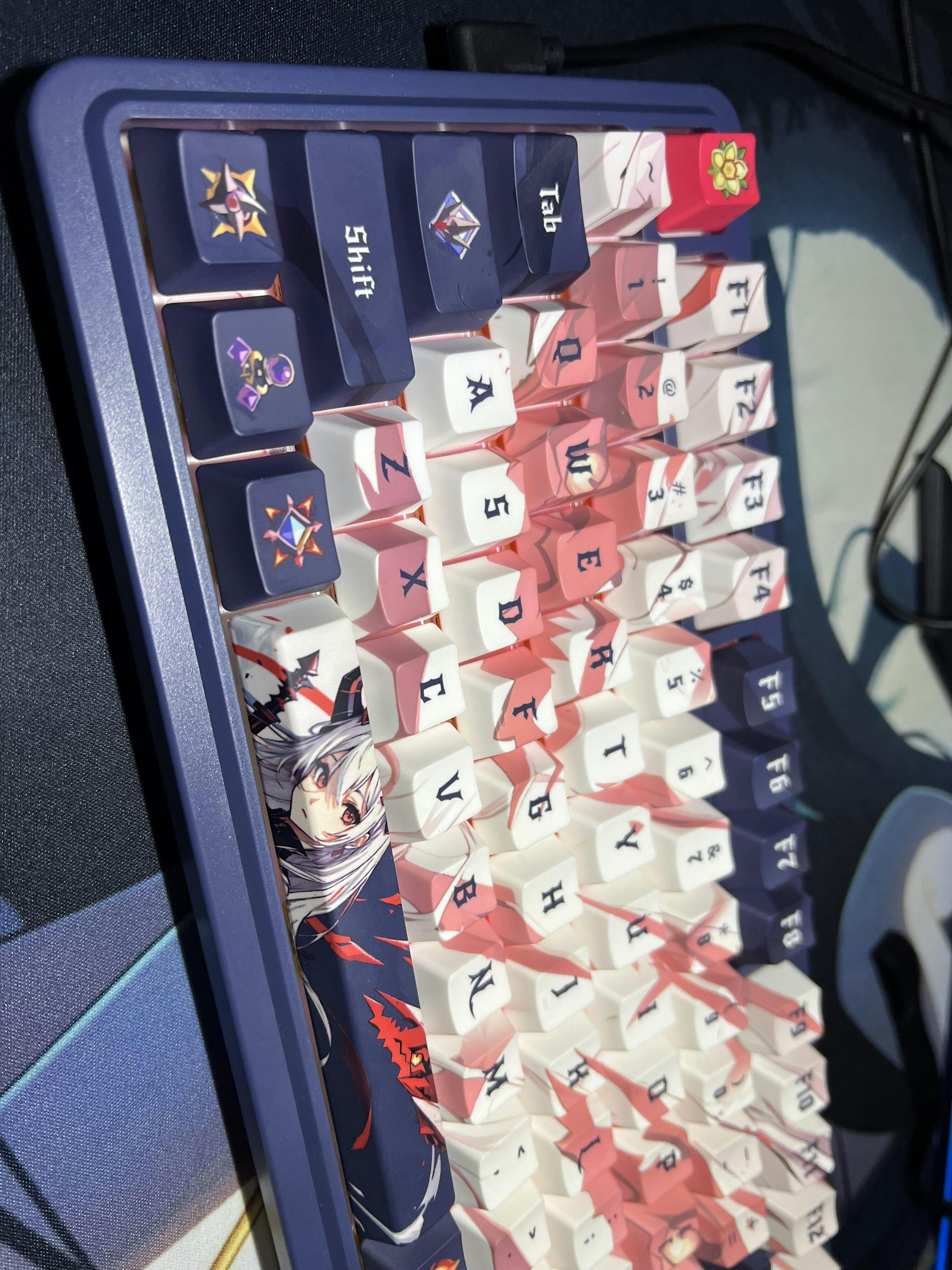 Redragon EISA K686 PRO SE 98 Keys Wireless Gasket Anime Keyboard ...