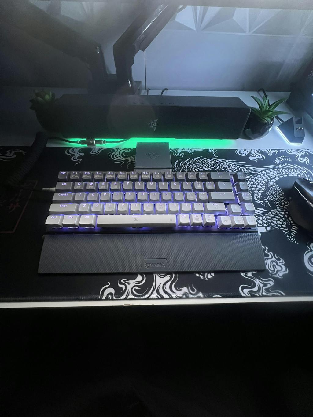 Redragon K641 SHACO PRO 65% Aluminum Mechanical Keyboard, Blue & Grey ...