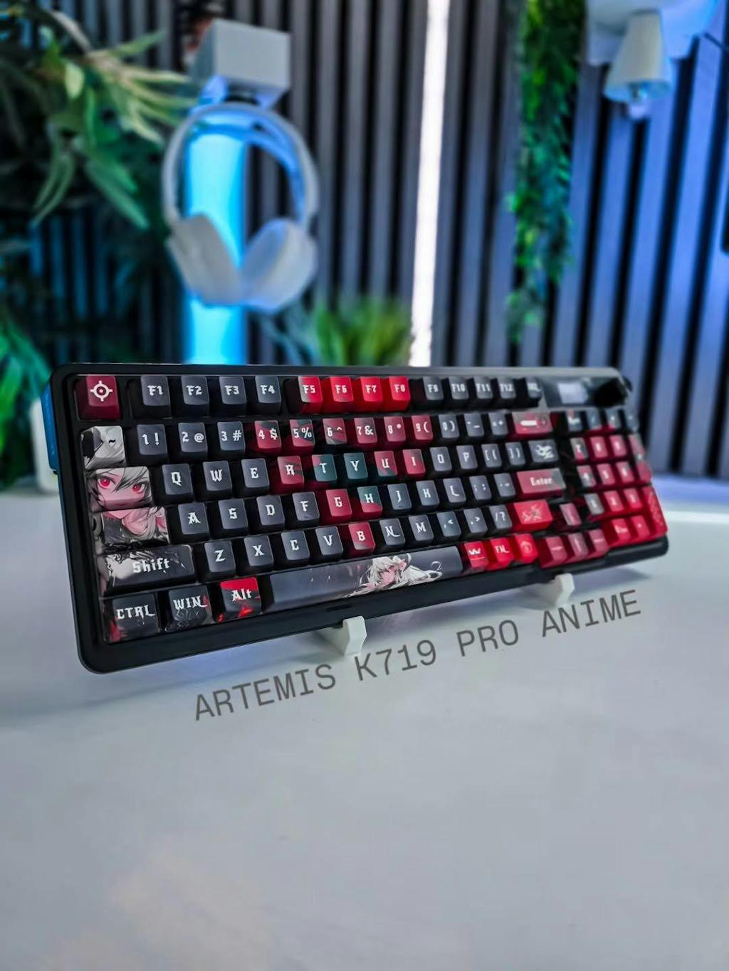 Redragon ARTEMIS K719 PRO 96% Anime Keyboard w/Smart Display & Knob ...
