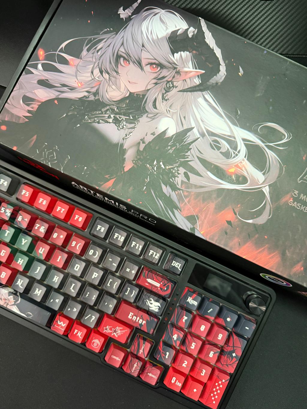 Redragon ARTEMIS K719 PRO 96% Anime Keyboard w/Smart Display & Knob ...